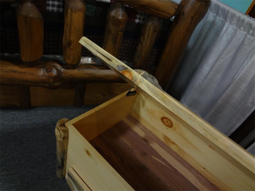 Log Hope Chest With 2 Drawers | Amish Made | DutchCrafters