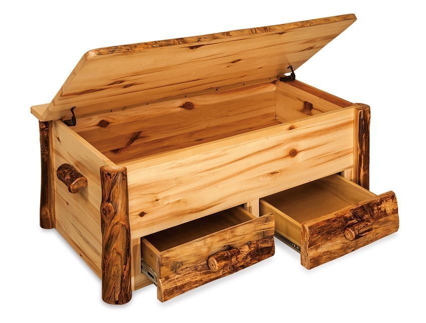 Rustic Log Chest from DutchCrafters Amish Furniture