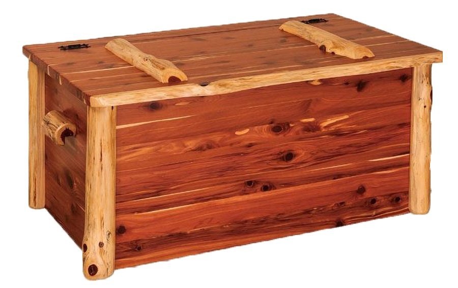 Amish Rustic Log Hope Chest | Handcrafted Cabin Furniture