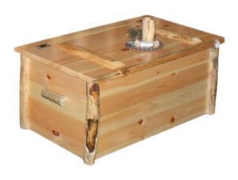 Amish Rustic Log Hope Chest | Handcrafted Cabin Furniture