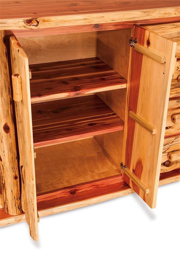 Rustic Wood Log Bar For Home Entertaining | Amish Handcrafted