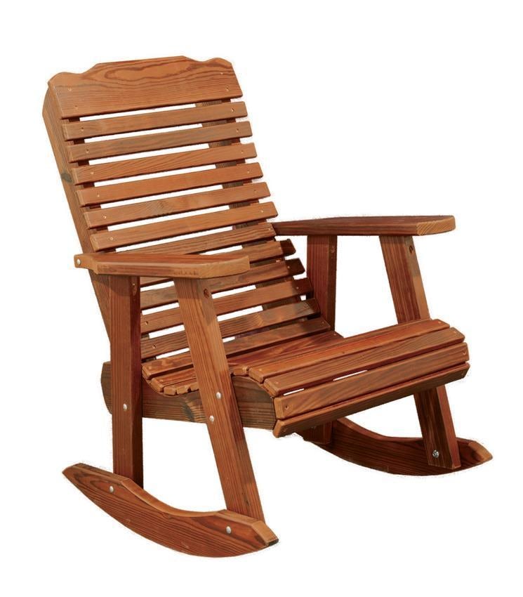 Amish Cedar Rocker With Slatted Back Design | DutchCrafters