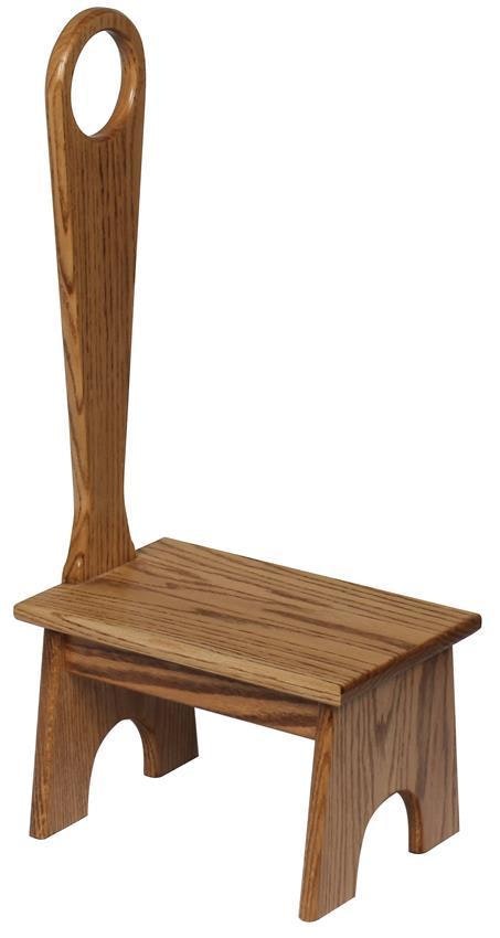 Amish Handcrafted Hardwood Step Stool with Handle | Solid Wood