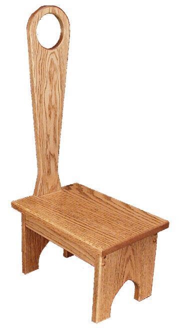 Amish Handcrafted Hardwood Step Stool with Handle | Solid Wood