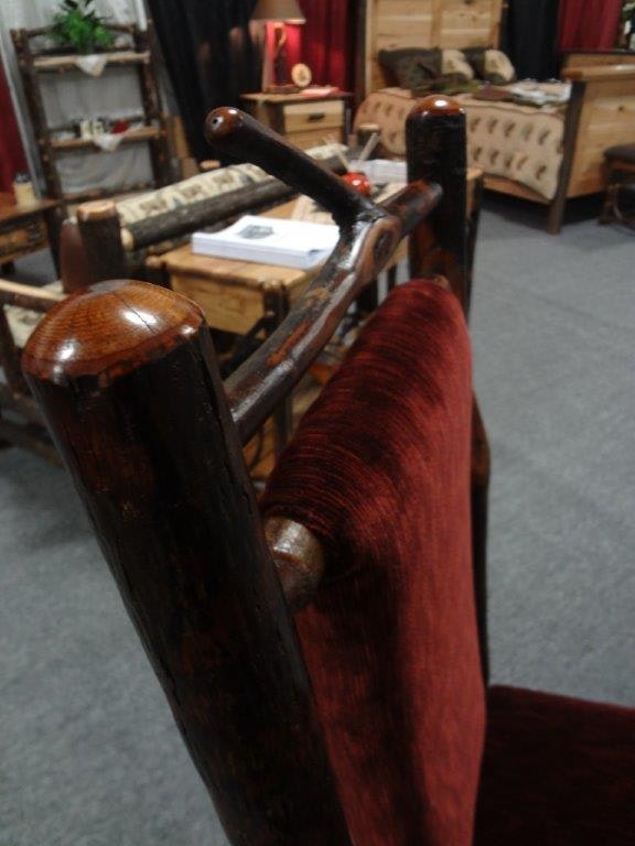 Rustic Hickory Branch Chair with Spindle Back DutchCrafters
