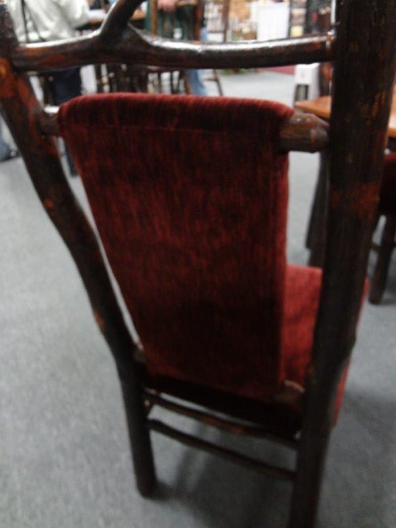 Rustic Hickory Branch Chair with Spindle Back DutchCrafters