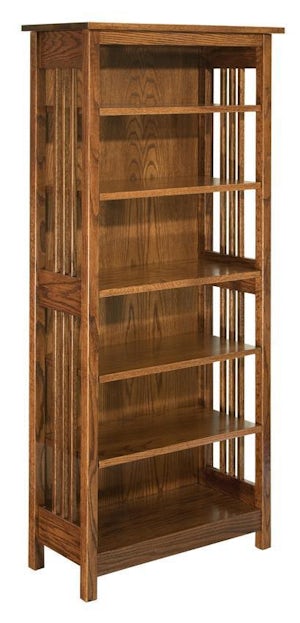 Mission Style Bookcase with 5 Adjustable Shelves from DutchCrafters