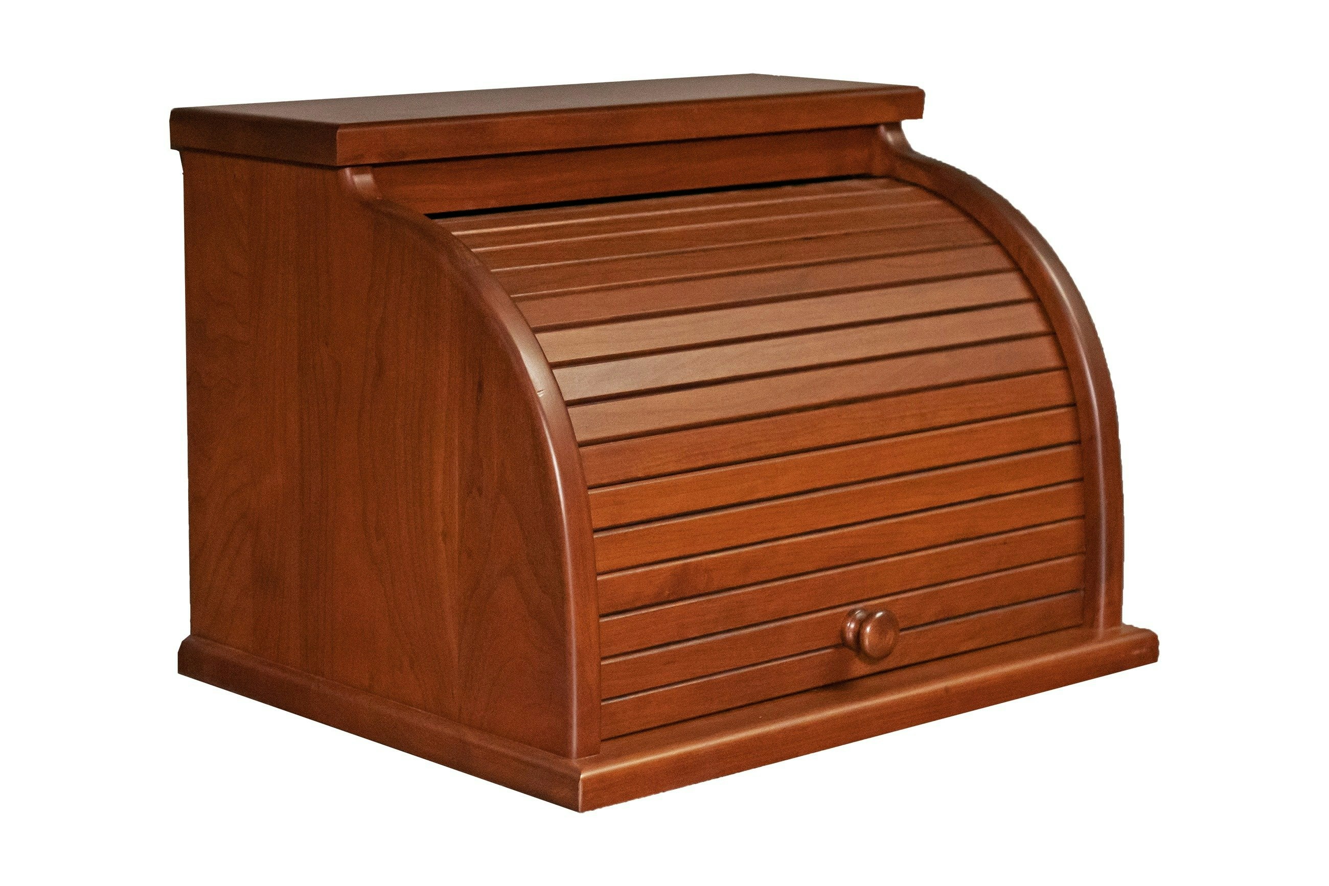 Hardwood Plain Roll Top Bread Box by DutchCrafters Furniture Store