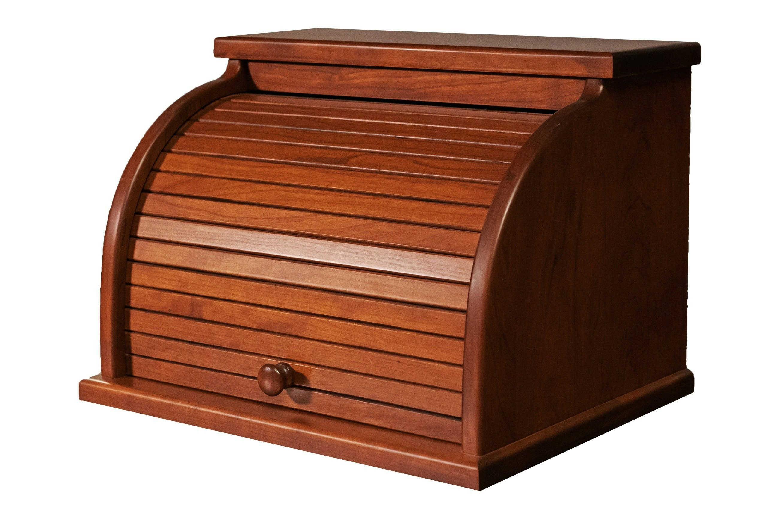 Hardwood Plain Roll Top Bread Box by DutchCrafters Furniture Store