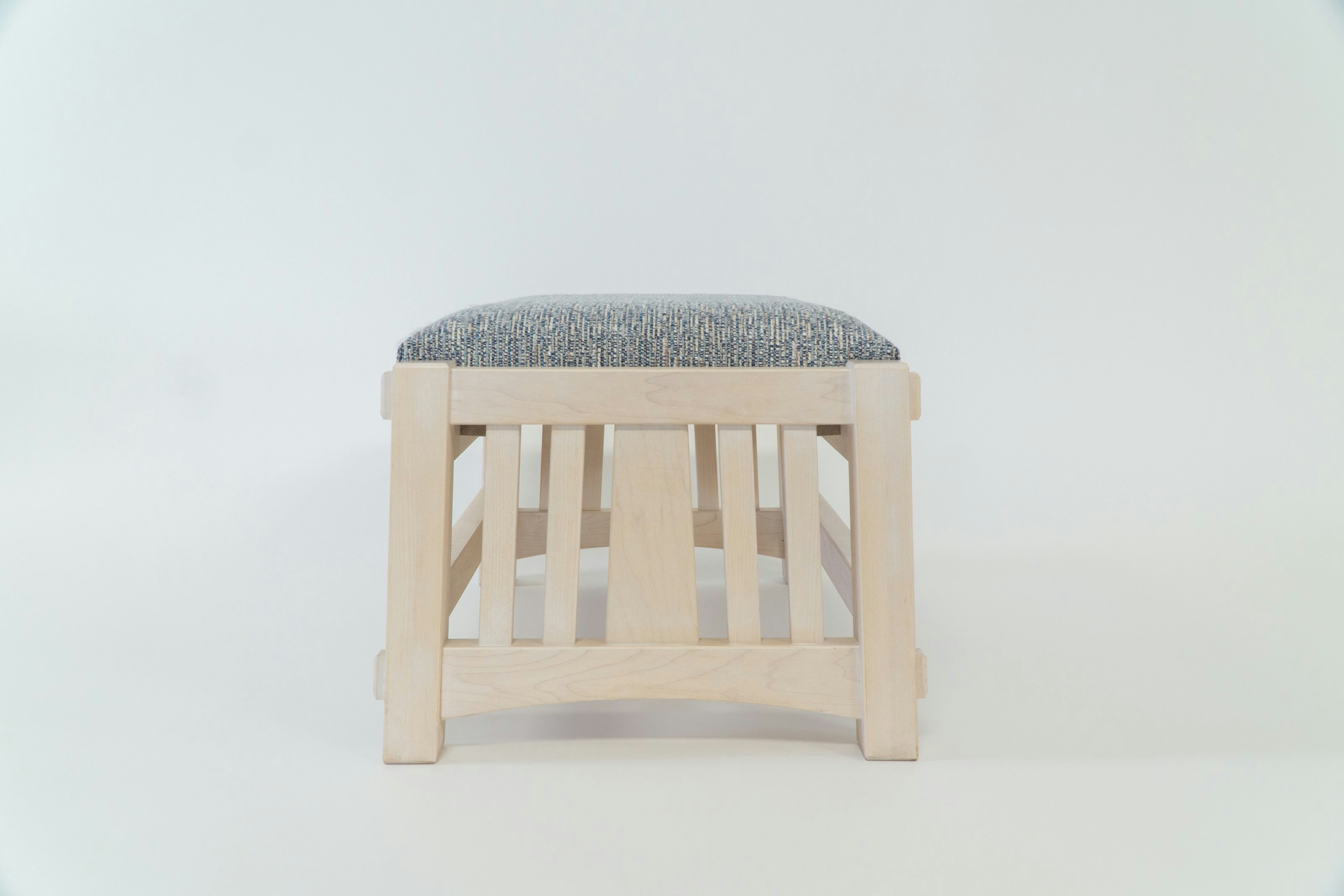 Mission Upholstered Footstool from DutchCrafters Amish Furniture