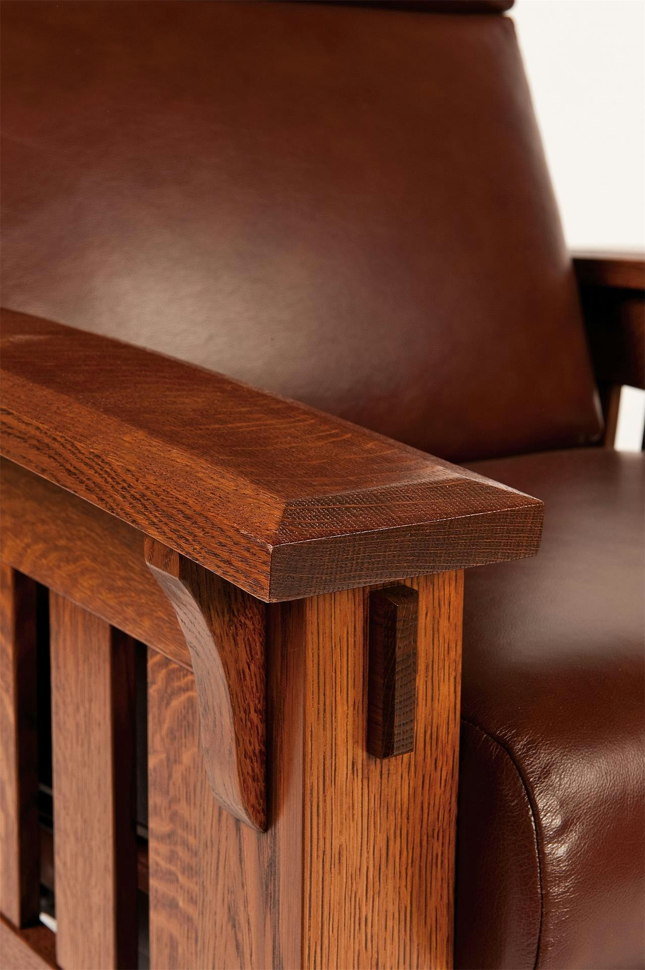 Mission Morris Reclining Chair | Amish Made Adjustable Peg Recliner