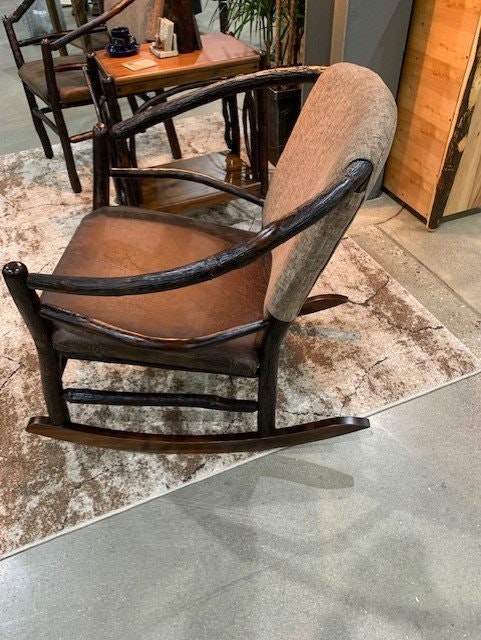 Rustic Hickory Twig Hoop Rocking Chair | DutchCrafters