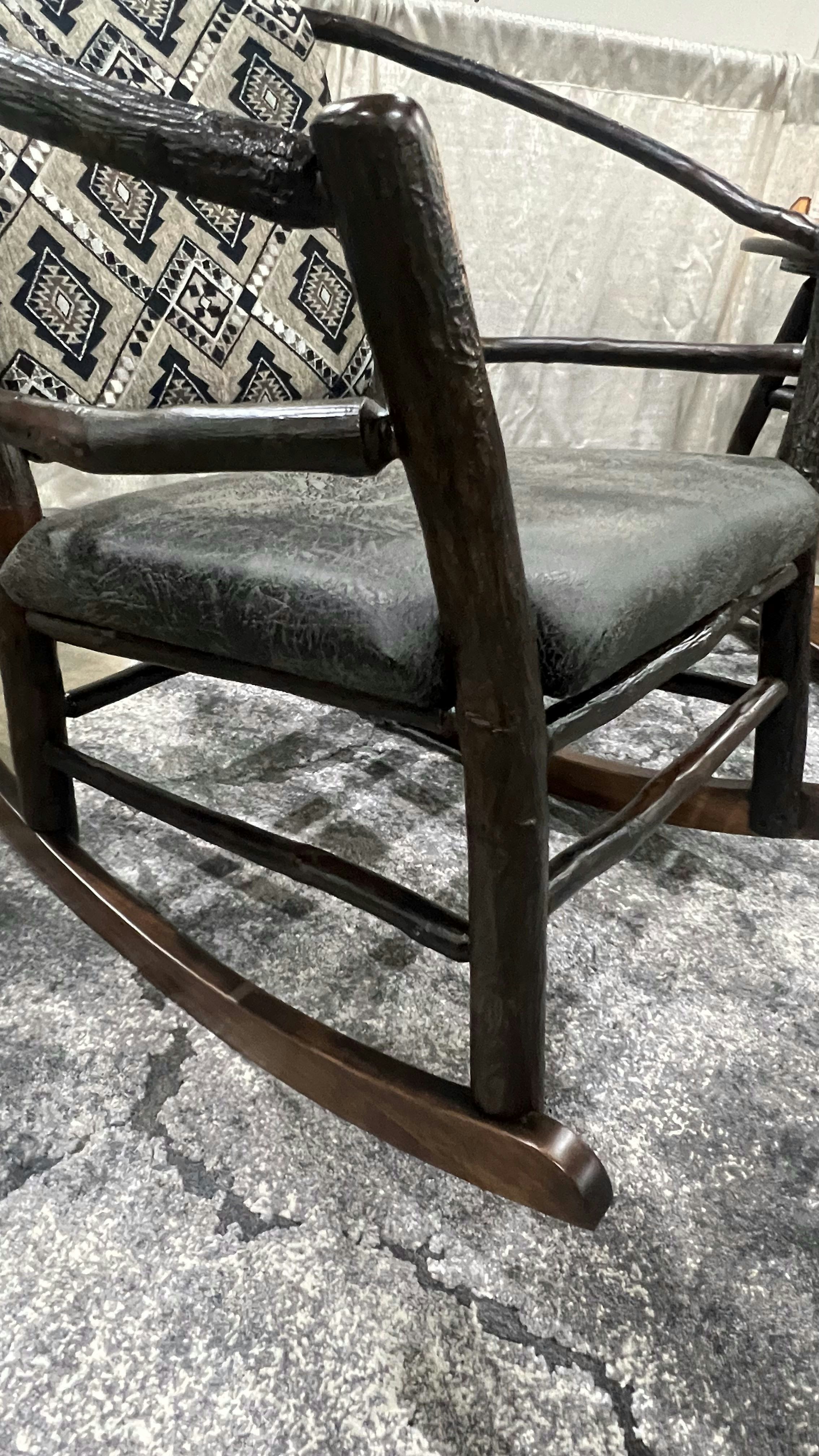 Rustic Hickory Twig Hoop Rocking Chair | DutchCrafters