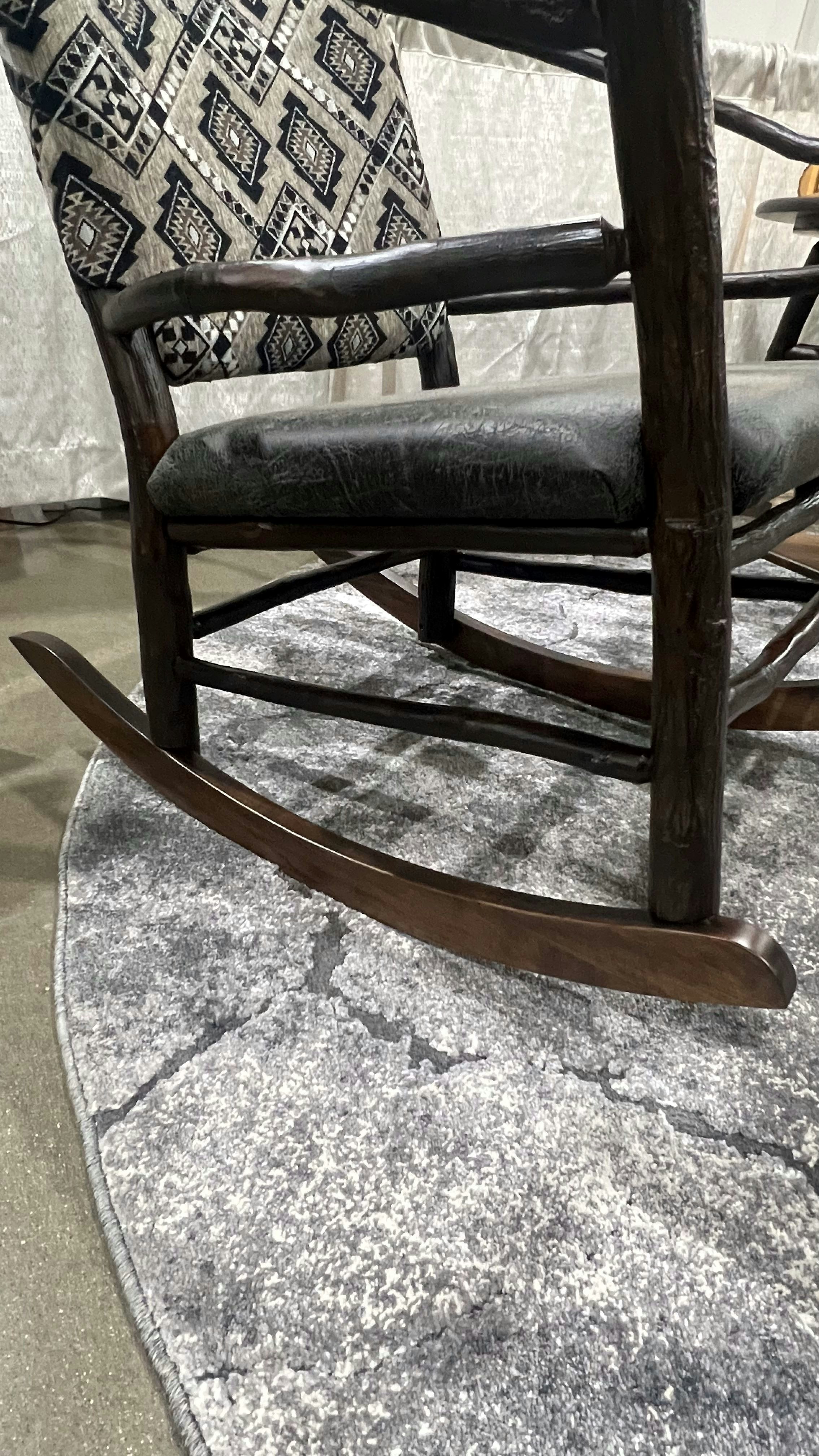 Rustic Hickory Twig Hoop Rocking Chair from DutchCrafters Amish