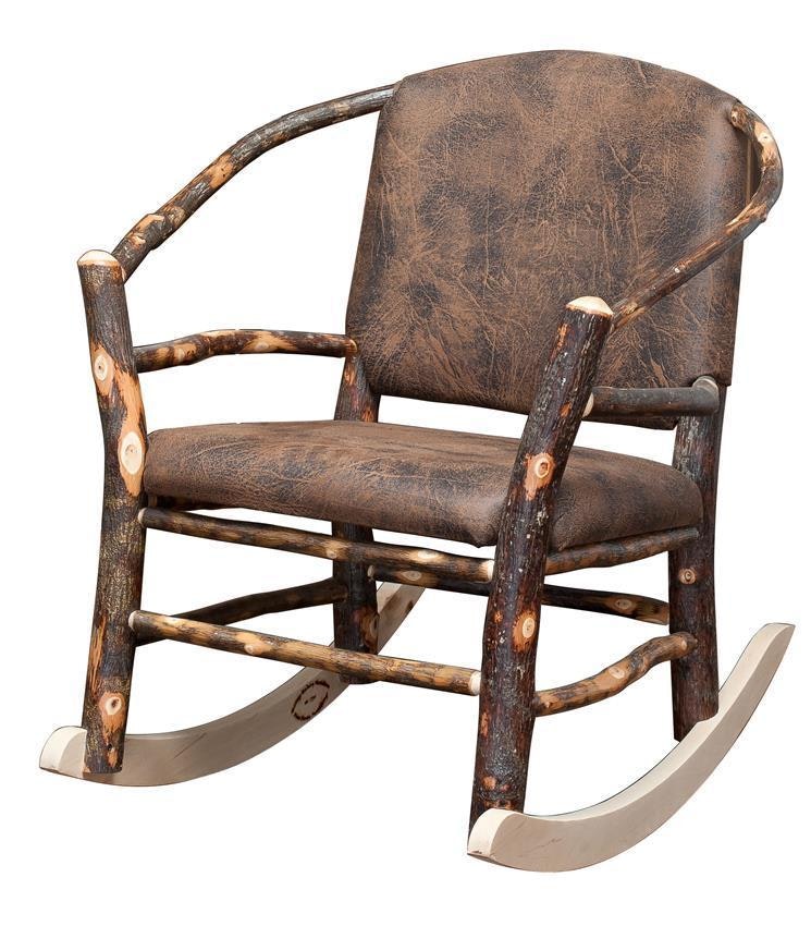 Rustic Hickory Twig Hoop Rocking Chair from DutchCrafters Amish