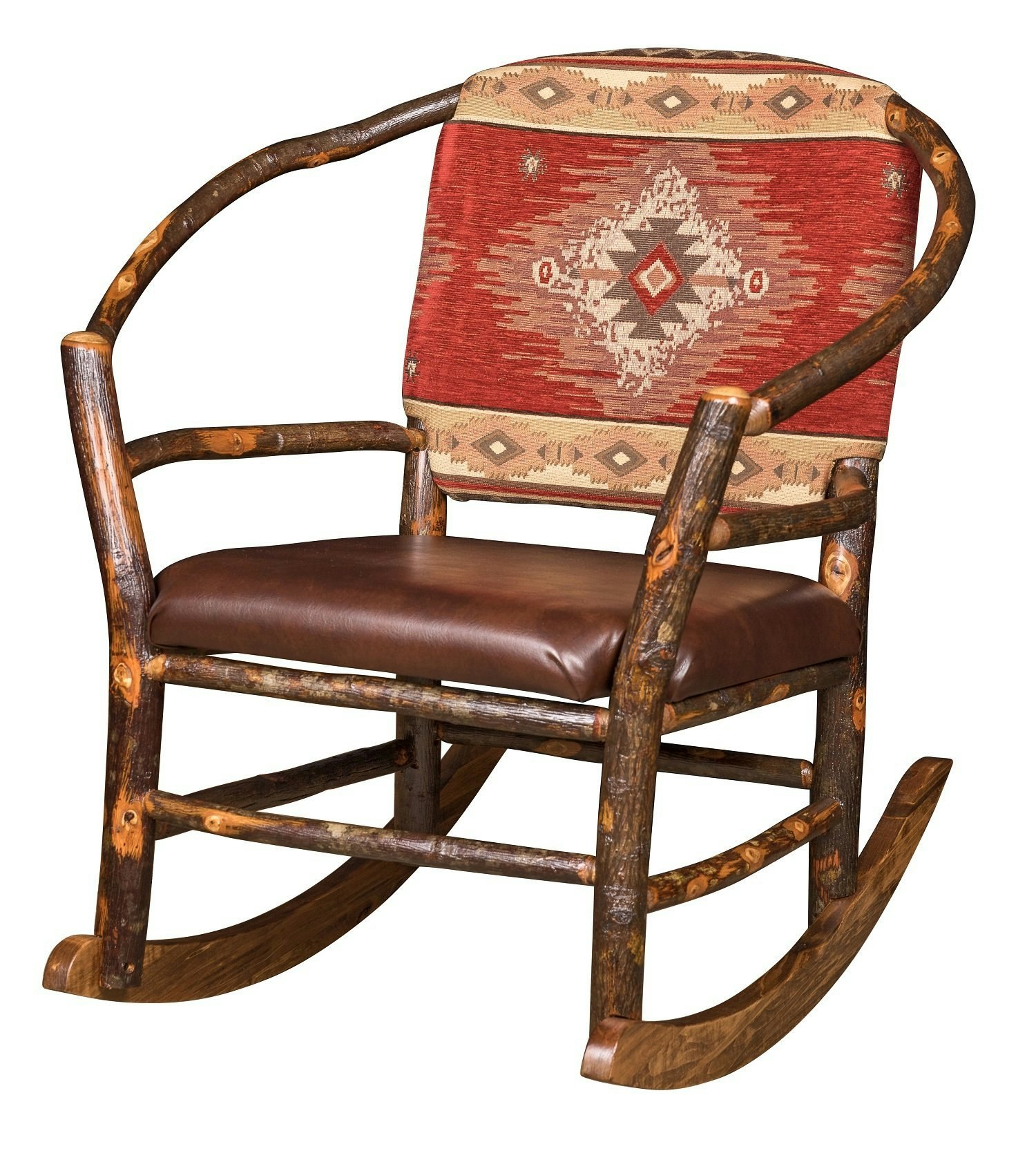Rustic Hickory Twig Hoop Rocking Chair from DutchCrafters Amish