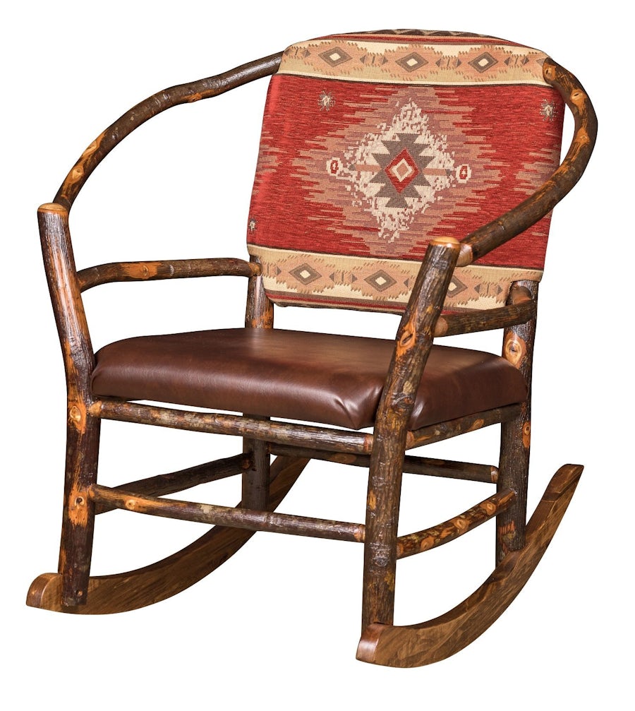 Rustic Hickory Twig Hoop Rocking Chair | DutchCrafters