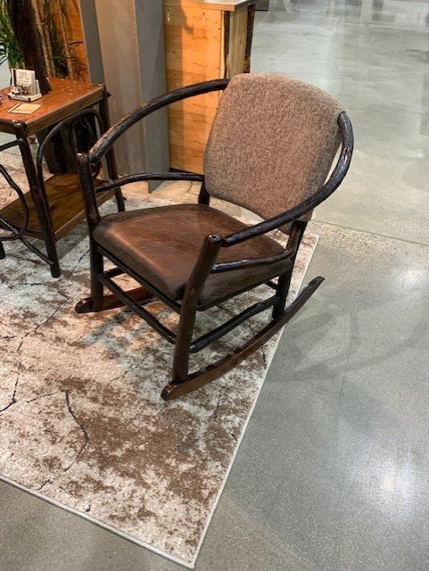 Rustic Hickory Twig Hoop Rocking Chair | DutchCrafters