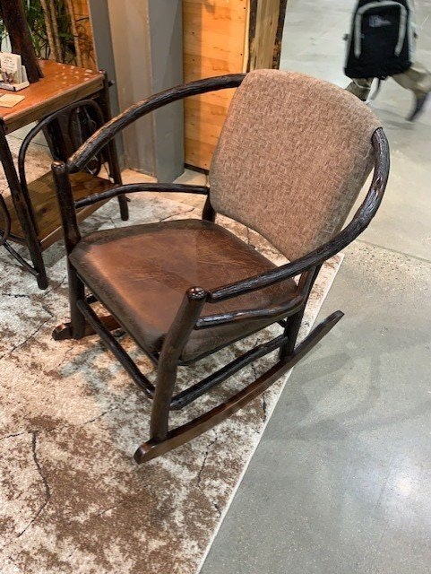 Rustic Hickory Twig Hoop Rocking Chair | DutchCrafters