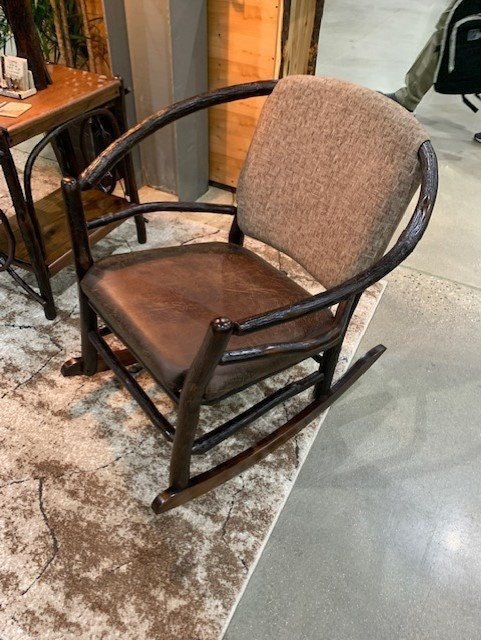 Rustic Hickory Twig Hoop Rocking Chair | DutchCrafters
