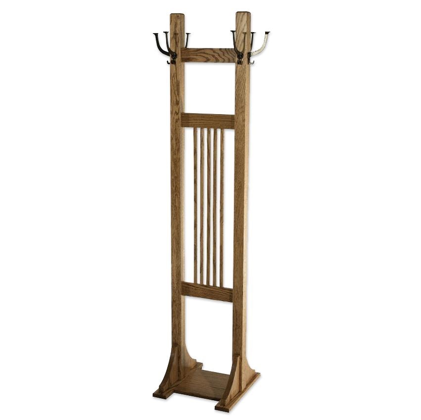 Hardwood Mission Double Coat Tree from DutchCrafters Amish Furniture