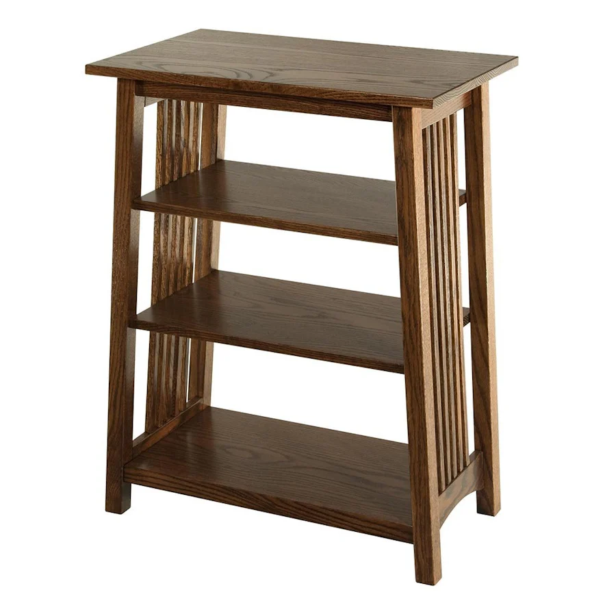 Hardwood Mission Stand with Three Shelves from DutchCrafters Amish