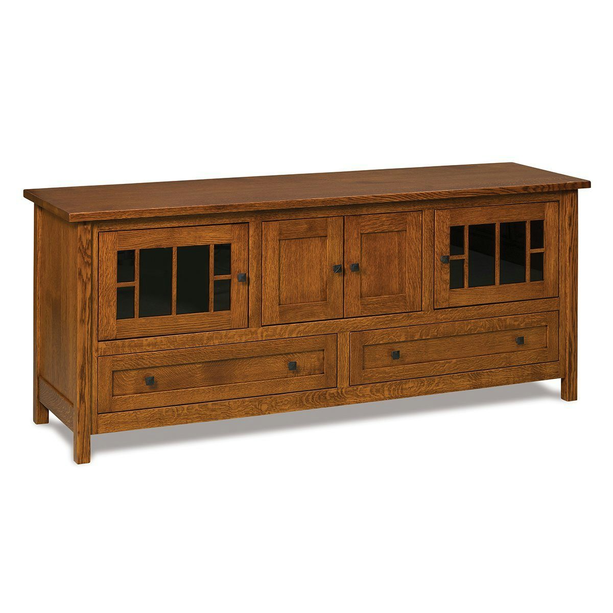 Mission TV Stand for TV's up to 72" from DutchCrafters Amish Furniture