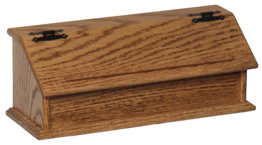 Oak Wood Double Recipe Box from DutchCrafters Amish Furniture