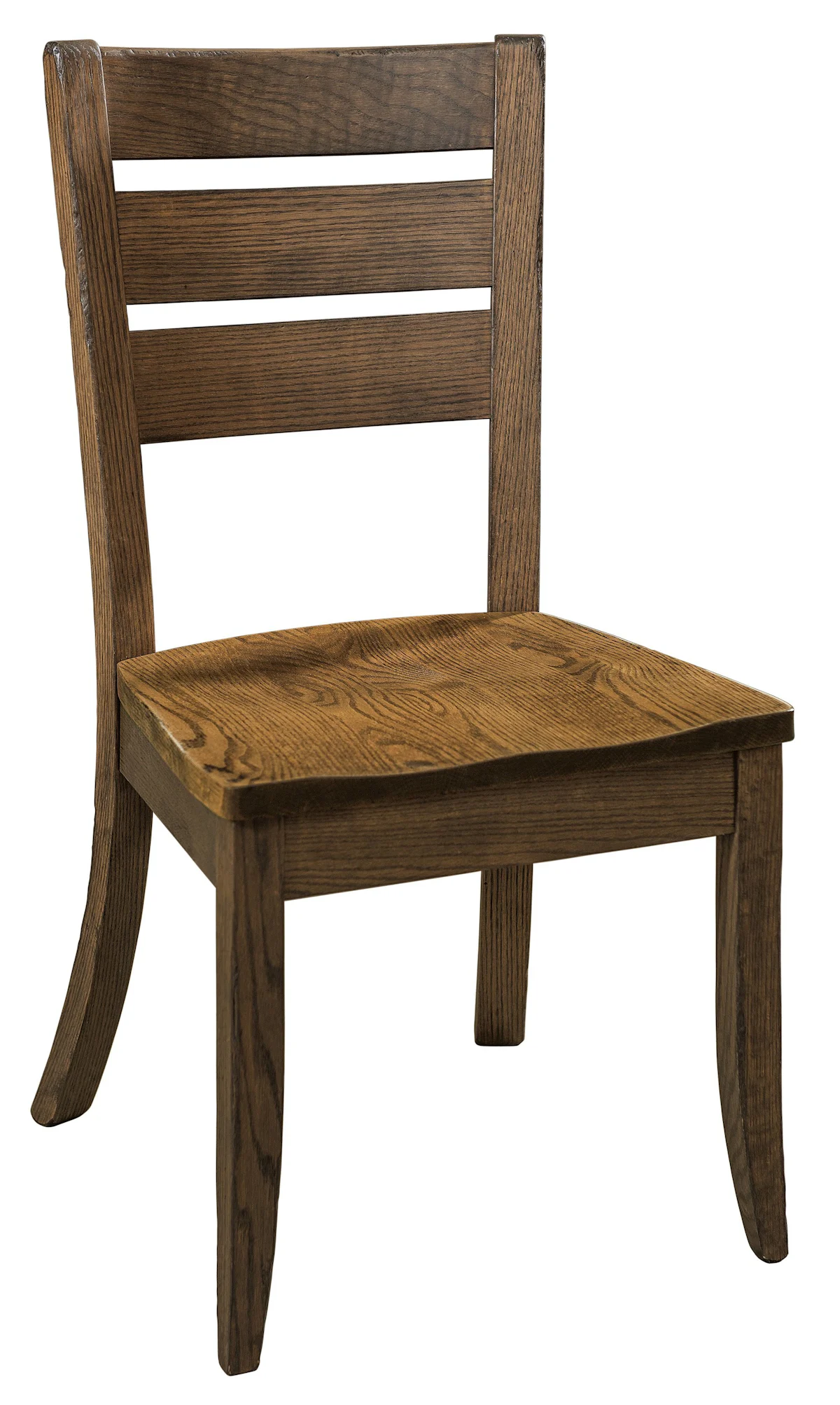 Amish Handcrafted Solid Wood Ladder Back Dining Chair - DutchCrafters