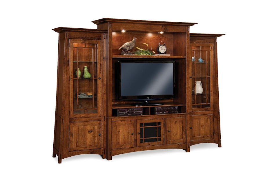 3-Piece Mission Entertainment Center Wall Unit from DutchCrafters
