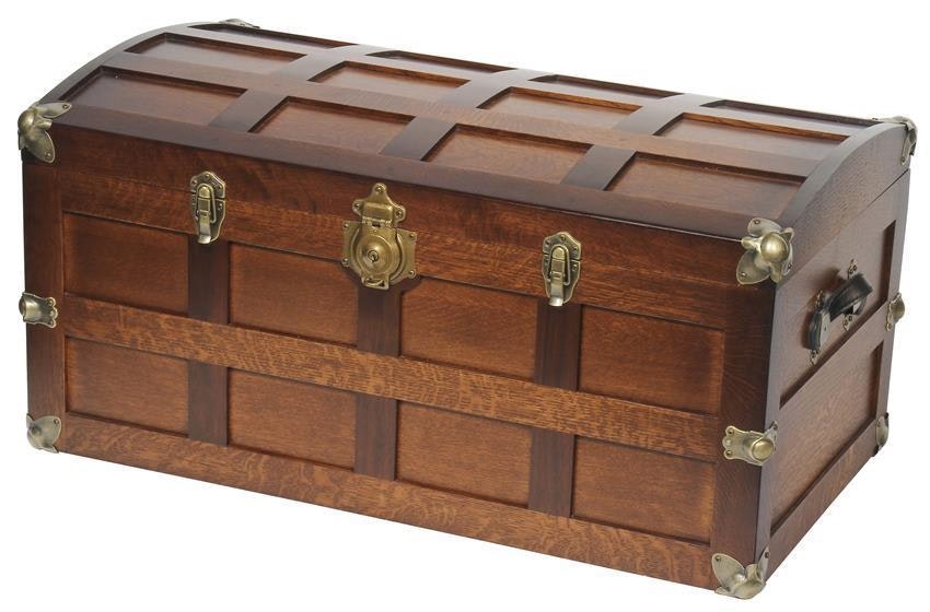 Amish Hardwood Steamer Trunk with Cedar Bottom from DutchCrafters