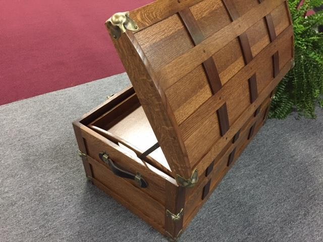 Amish Hardwood Steamer Trunk with Cedar Bottom from DutchCrafters