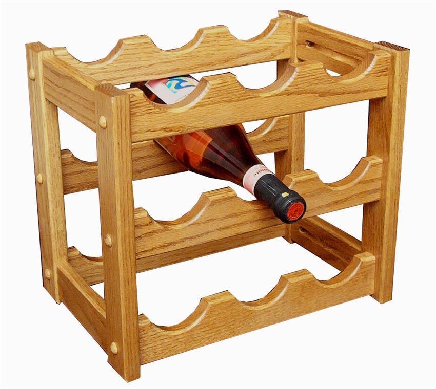 Hardwood Small Wine Rack from DutchCrafters Amish Furniture