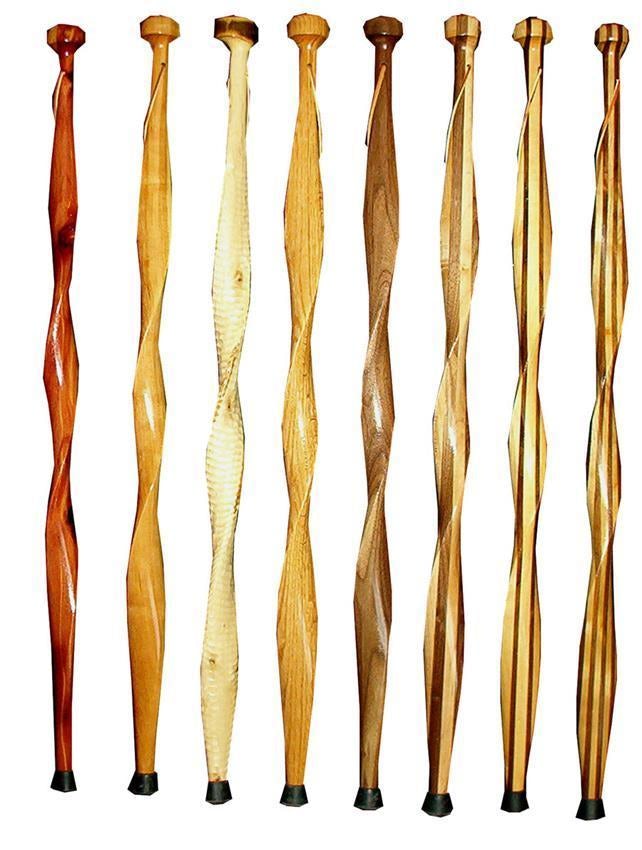 Amish Hardwood Twisted Walking Cane | Handcrafted