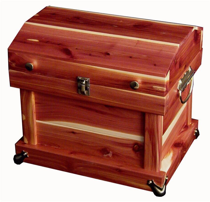 Amish Round Top Cedar Trunk from DutchCrafters Amish Furniture