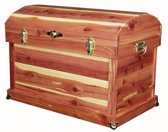 Amish Round Top Cedar Trunk from DutchCrafters Amish Furniture