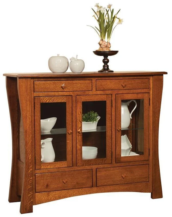 Amish High Buffet Sideboard - Custom Made from Solid Hardwood