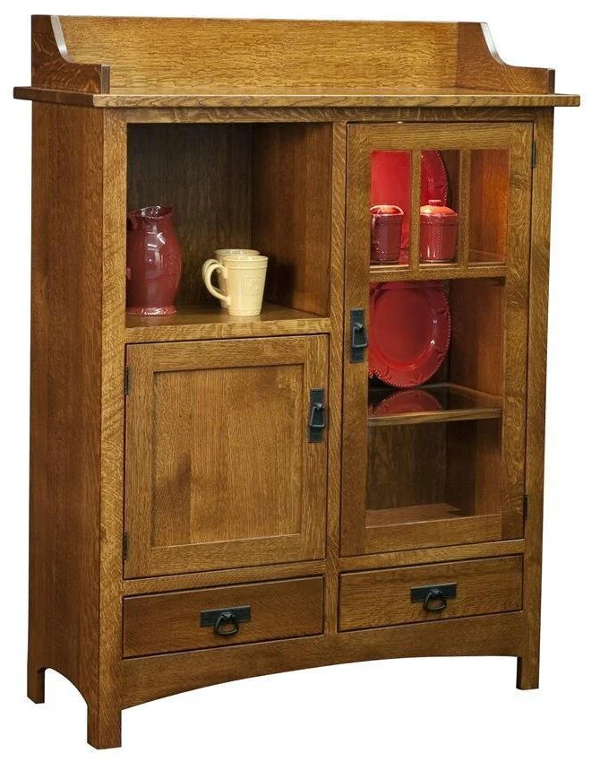 Amish Handcrafted Farmhouse Storage Cabinet - Custom Made Solid Wood