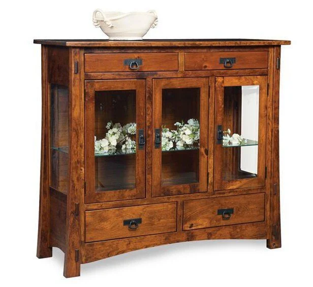 Solid Wood Mission Style High Buffet - Amish Handcrafted in Indiana