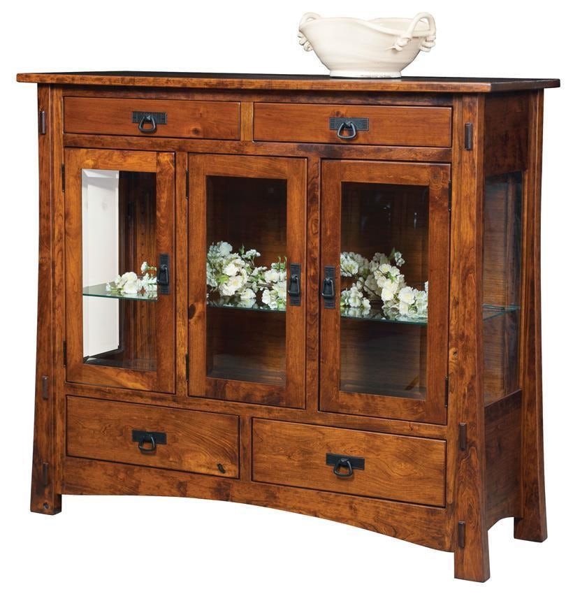 Solid Wood Mission Style High Buffet - Amish Handcrafted in Indiana