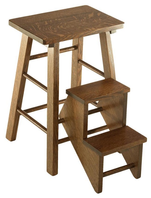 Amish Hardwood Folding Step Stool