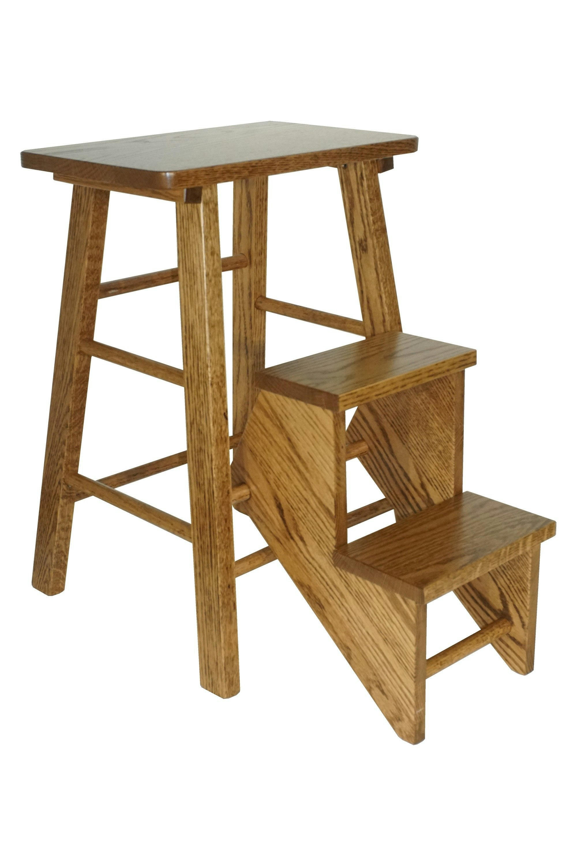 Amish Hardwood Folding Step Stool