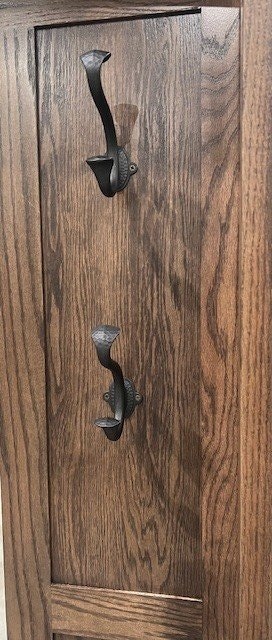 Tall Rustic Entryway Bench with Coat Hooks | DutchCrafters