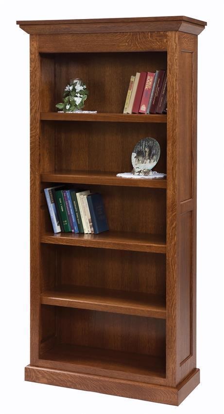 Amish-Crafted Library Bookcase with Crown Molding | DutchCrafters