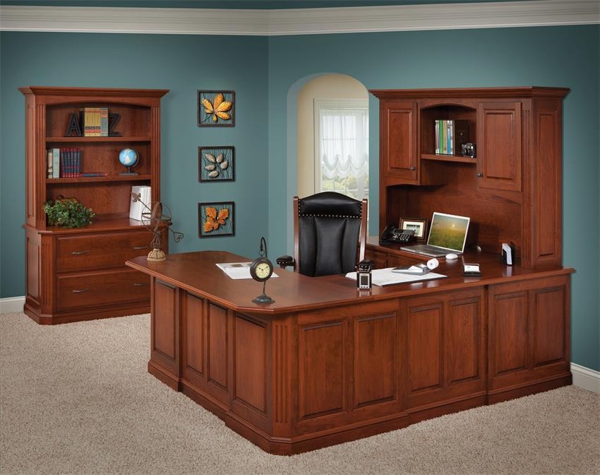 U-Shaped Office Desk from DutchCrafters Amish Furniture