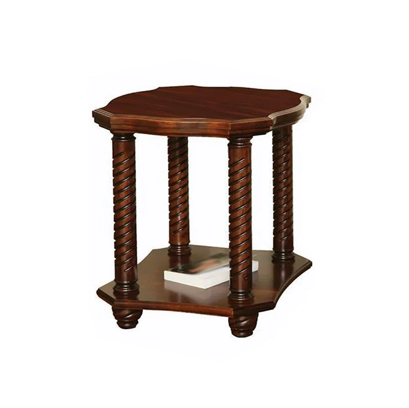 Solid Wood End Table with Twisted Legs | Amish Accent Tables