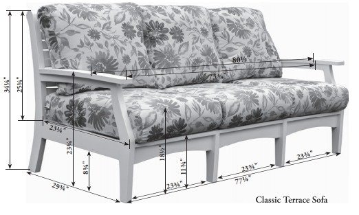 Berlin Gardens Classic Terrace Poly Outdoor Sofa from DutchCrafters