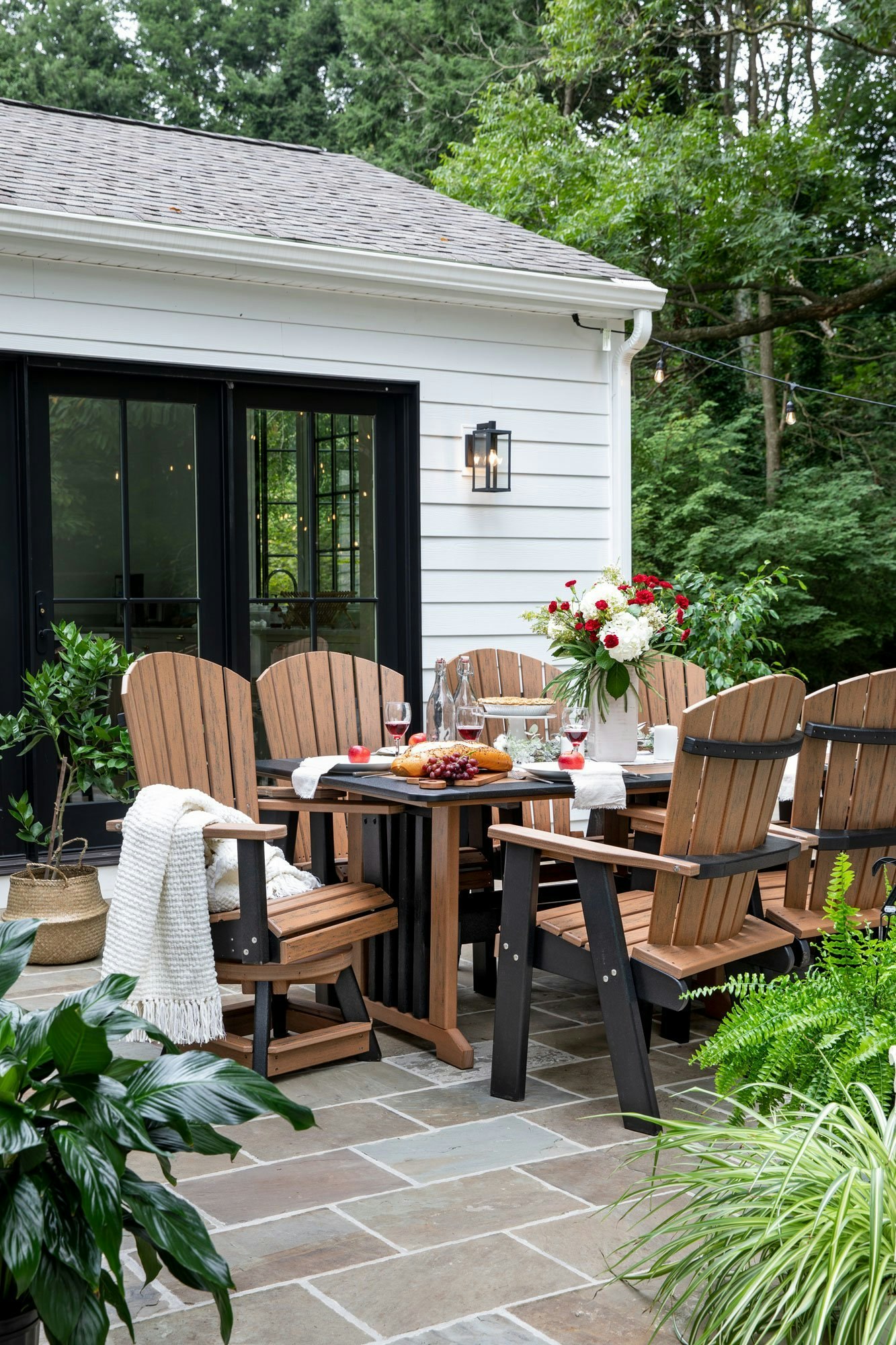 Poly 96" Rectangular Mission Patio Dining Table | DutchCrafters