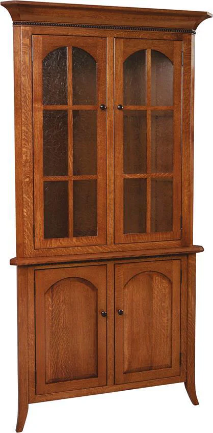 Amish Corner Hutches | Space Saving Dining Storage | DutchCrafters