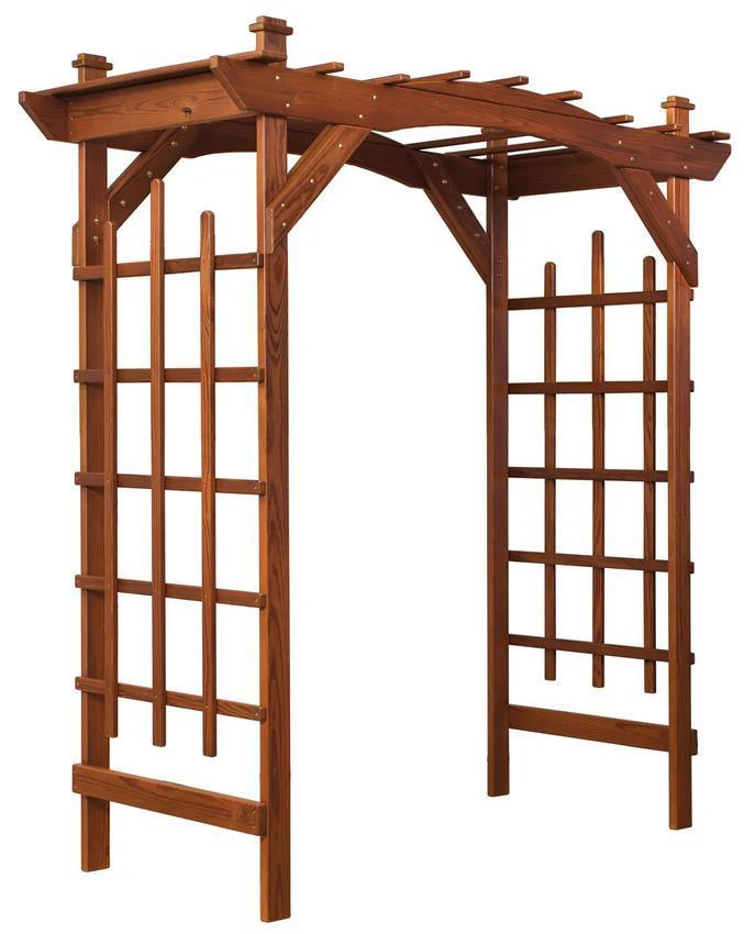 6' Wide Decorative Cedar Garden Arbor | DutchCrafters